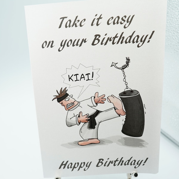 Karate Birthday Card - Etsy