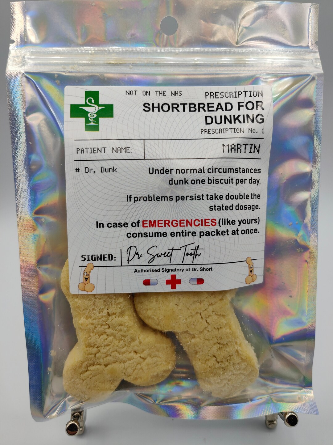 Prescription Dunking Shortbread Biscuits, Funny Biscuits, Cheeky, Joke ...