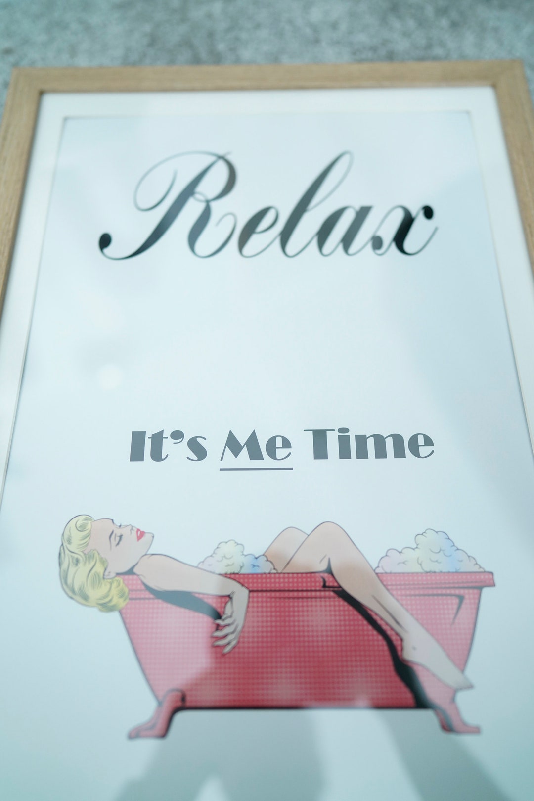 A3 Relax It's Me Time Text Wall Art Quote Print 250gsm - Etsy