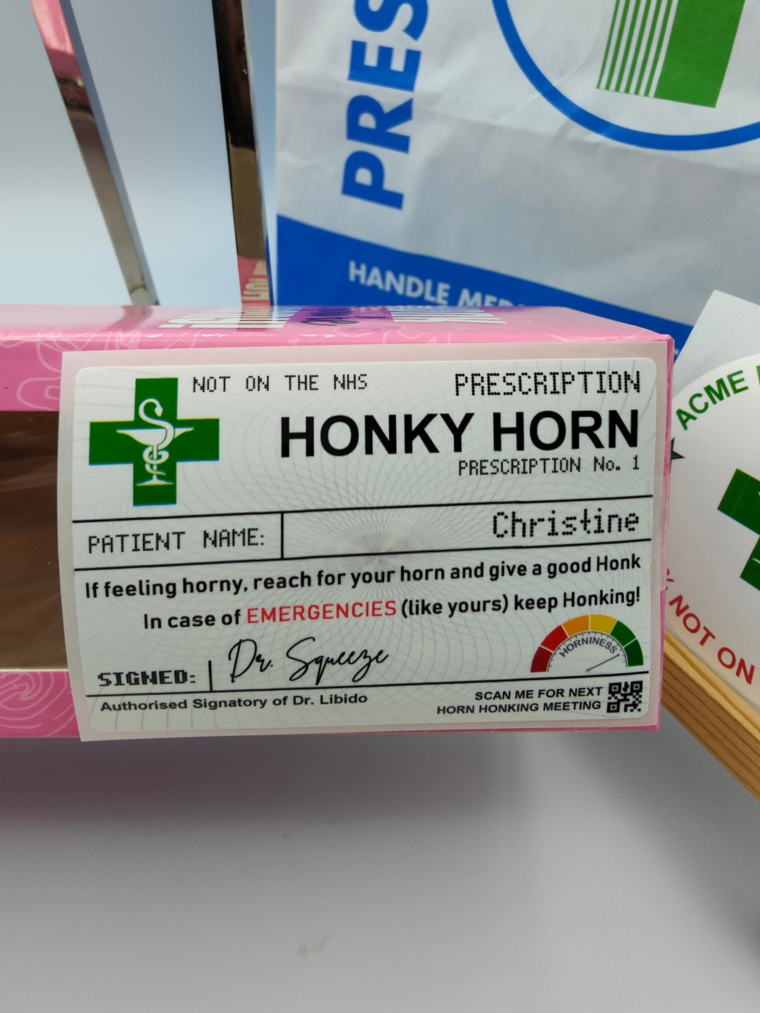 Personalised Honk If You're Horny Novelty Horn, Hen Do Party Gift ...