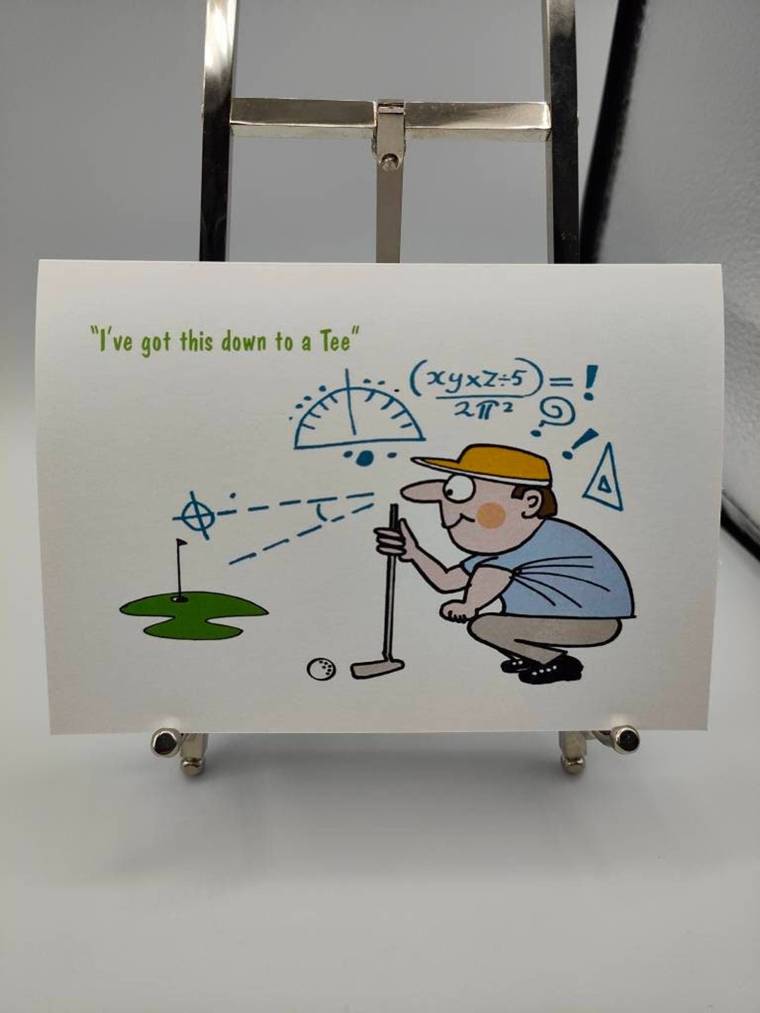 Golf Maths, Over Thinker, Funny, Humorous A6/A5 Greetings Card High ...