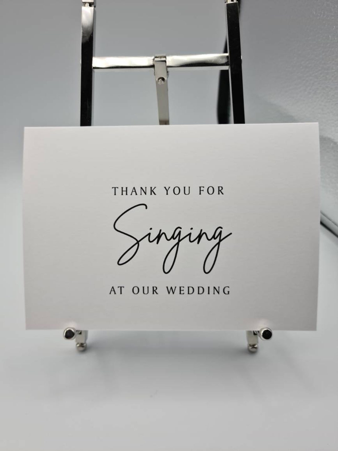 Thank You for Singing Wedding Request Card, Wedding Card, Thanks ...