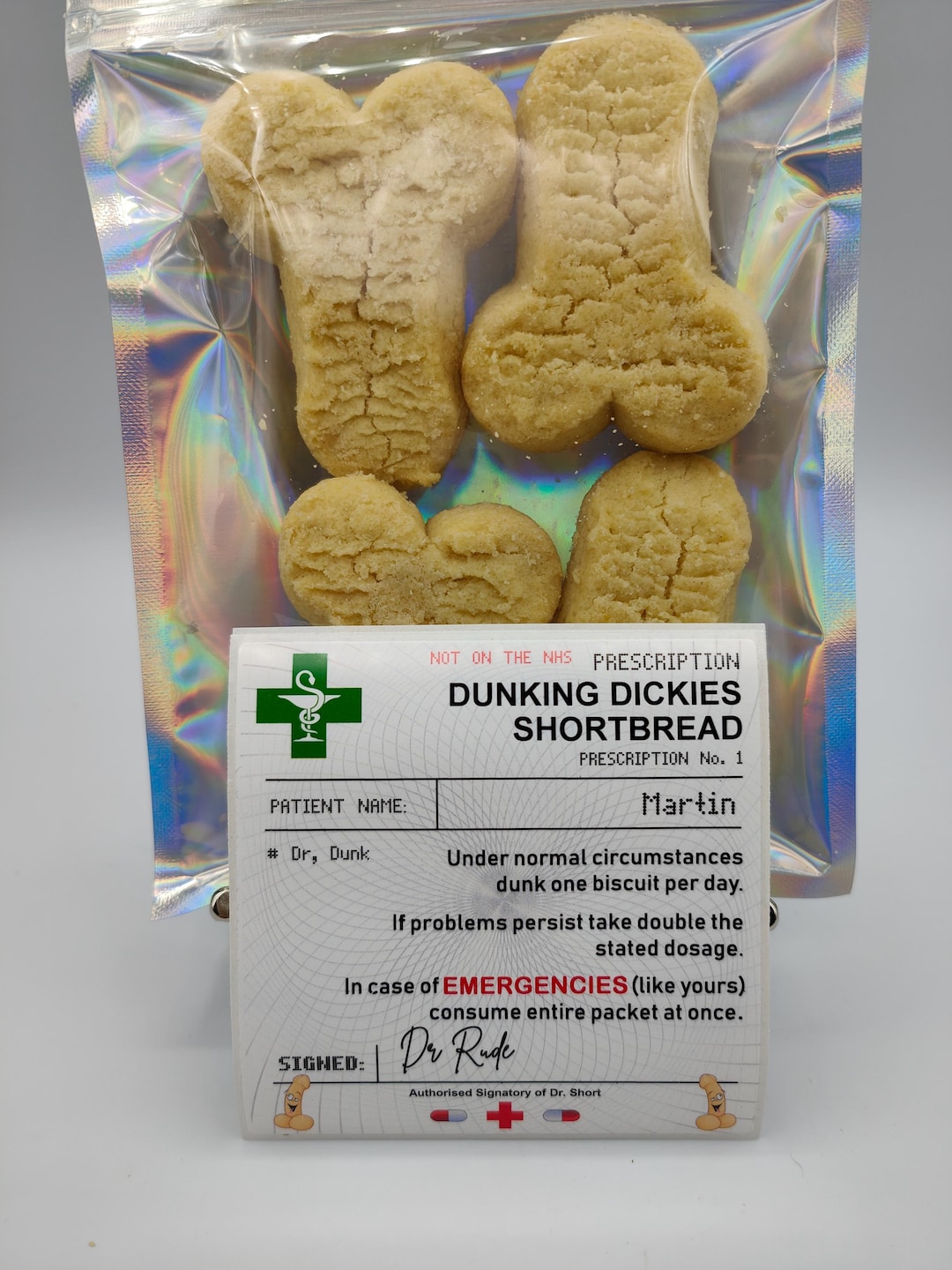 Prescription Dunking Dickies Willy Shortbread Biscuits, Funny, Cheeky ...