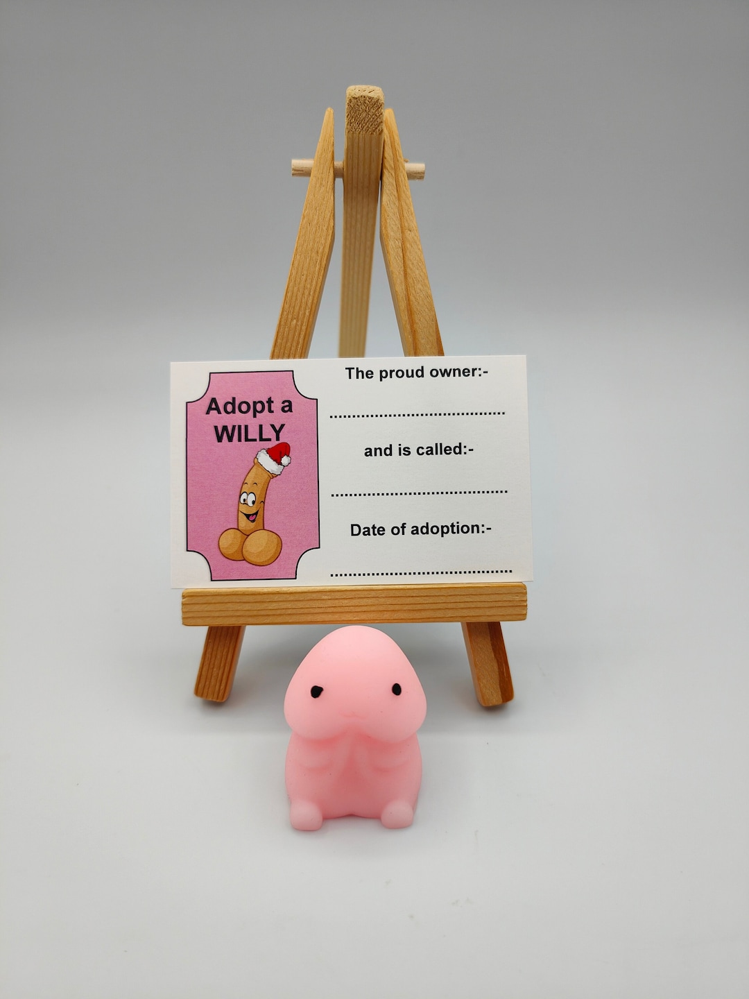 Xmas Adopt A Willy, Stress Relief Toy, Pink Pecker, Novelty, Fun, Gag ...