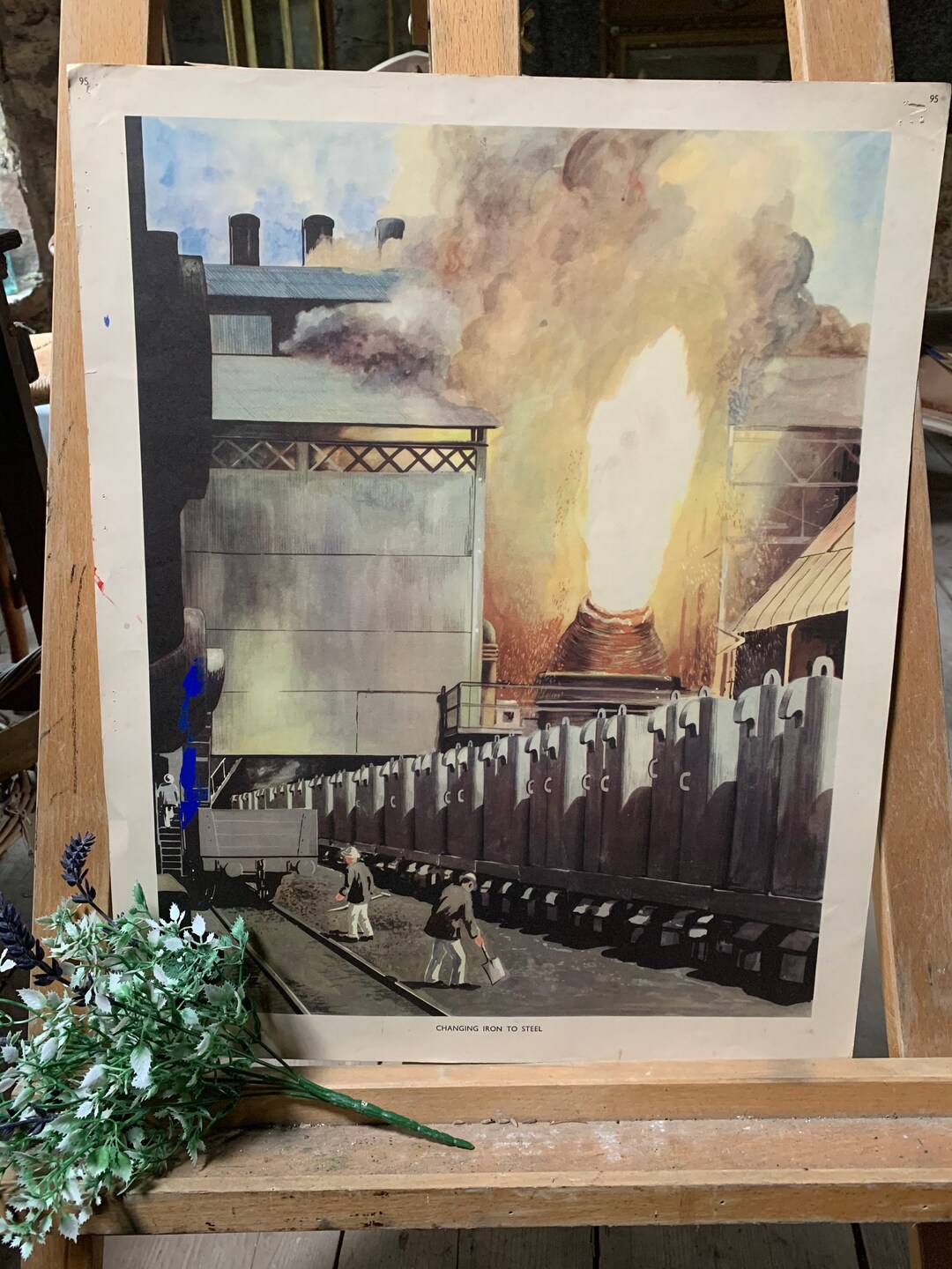 Vintage School Poster, Retro Poster, Mid Century School Art,metal Work ...