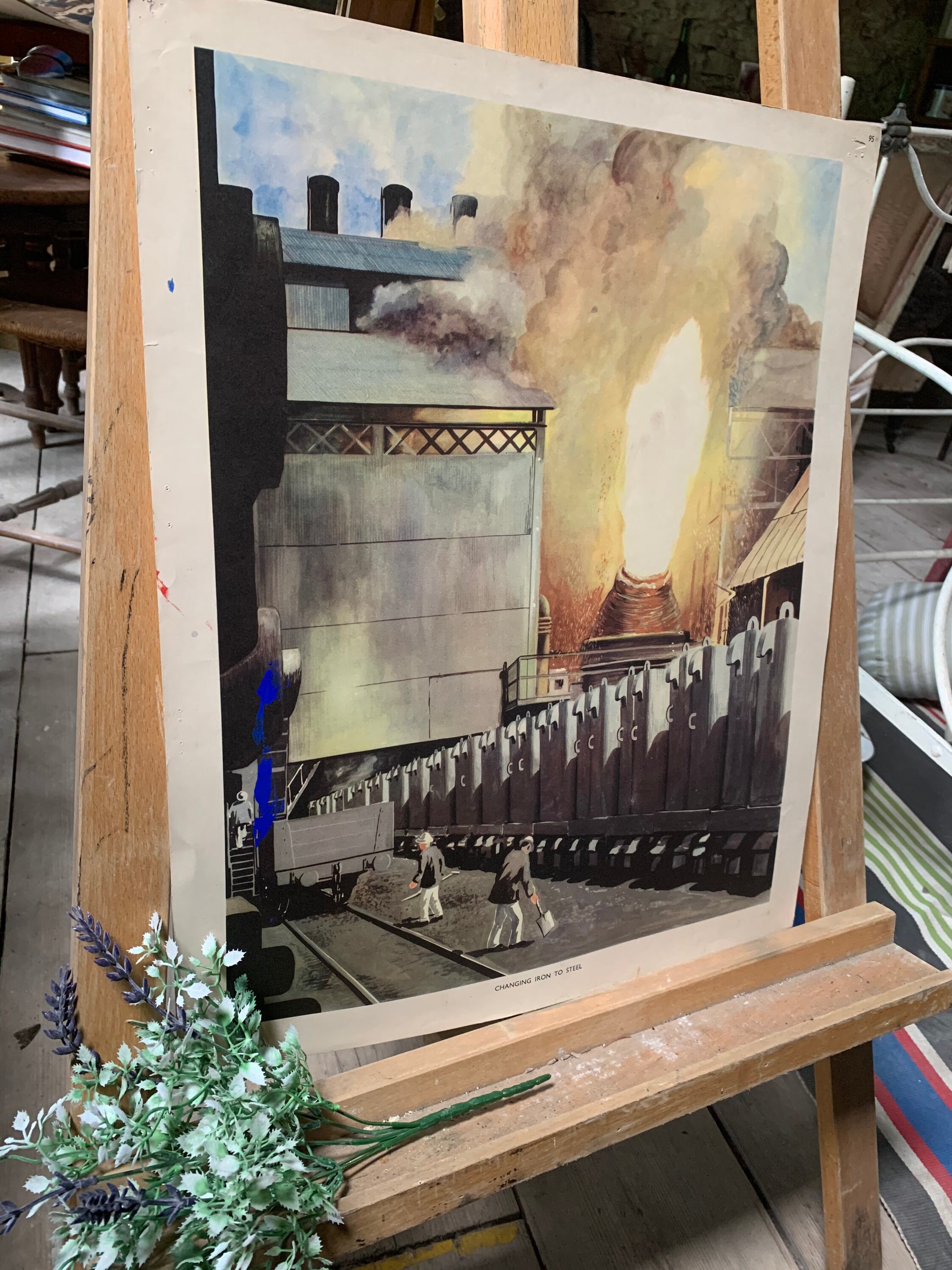 Vintage School Poster, Retro Poster, Mid Century School Art,metal Work ...