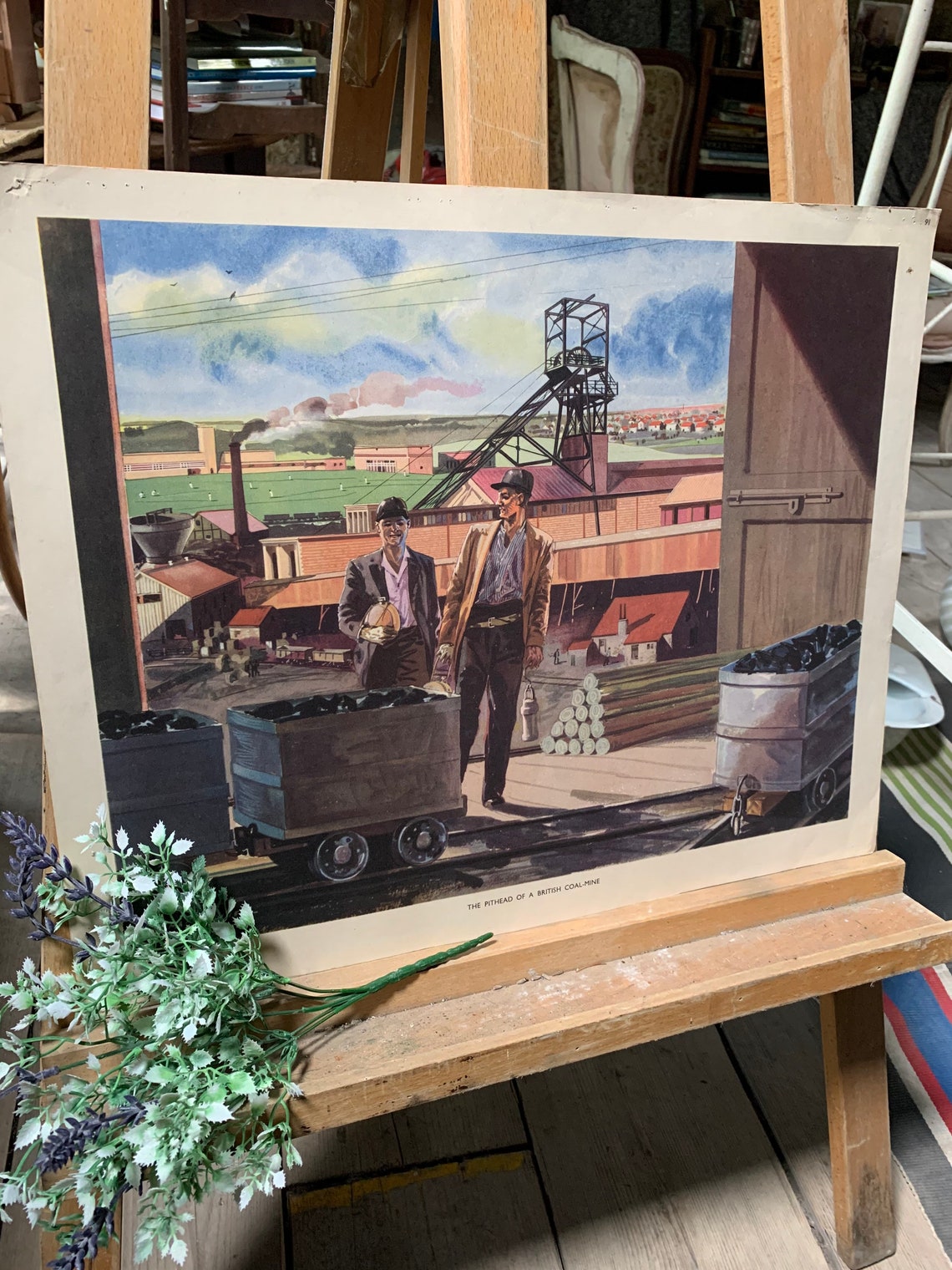 Vintage School Poster Retro School Poster Coal Works Poster - Etsy