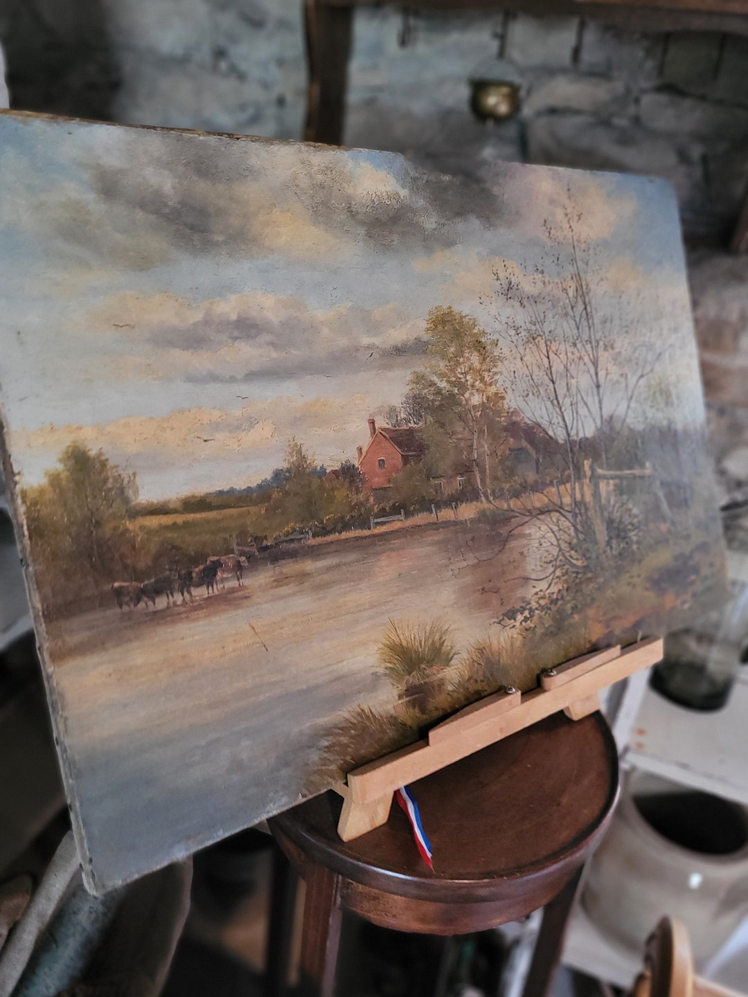 Vintage Unframed Painting, Canvas Picture, Landscape Painting - Etsy