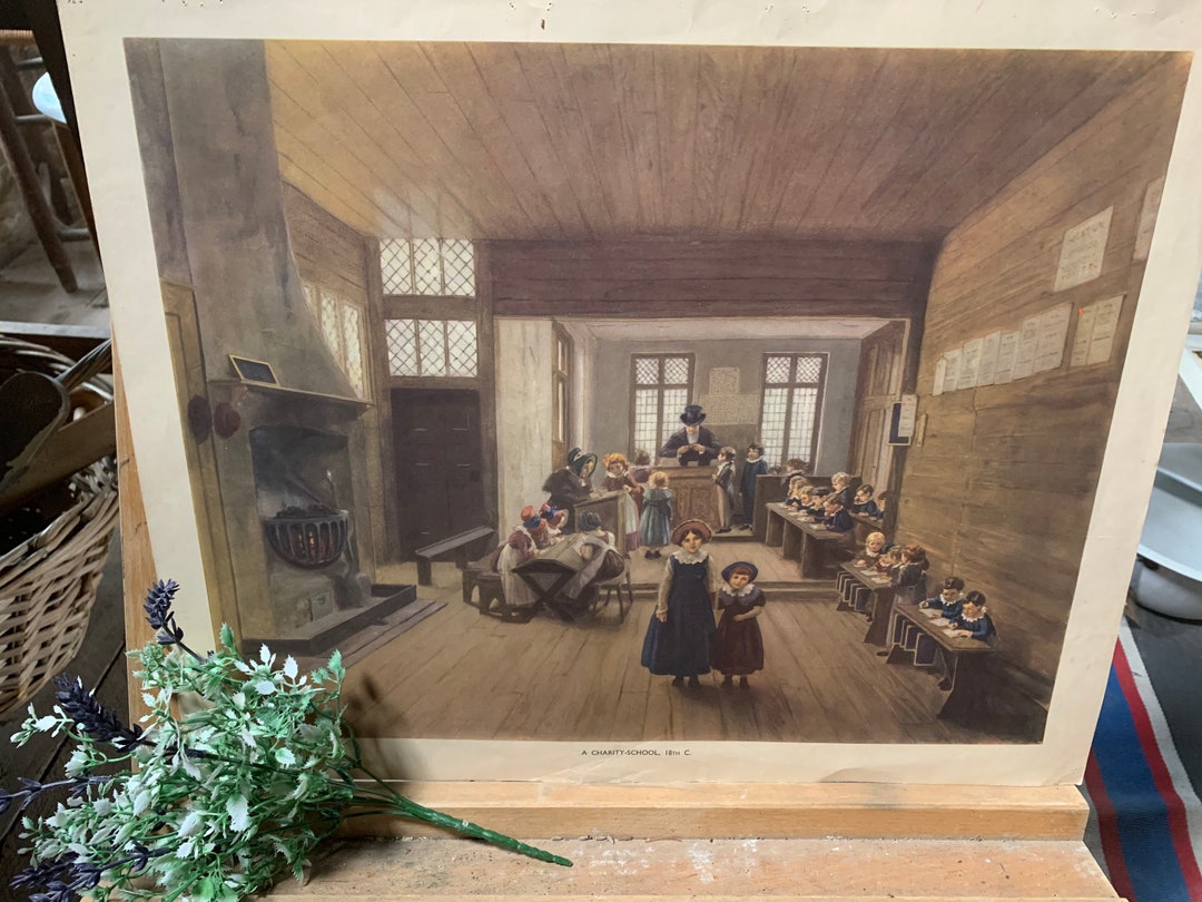 Vintage School Poster, Retro School Poster, Mid Century School Art - Etsy