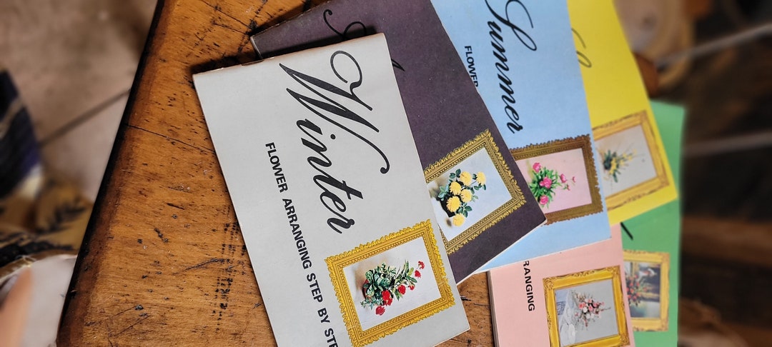 Vintage Flower Arranging Books, Set of Books, Floristry Book, Mid ...