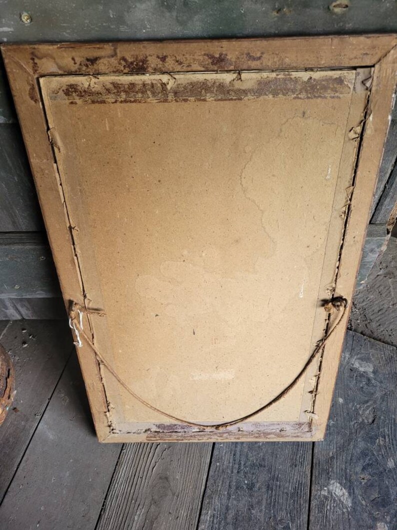 Vintage Flower Picture Flower Art Wooden Frame Picture - Etsy