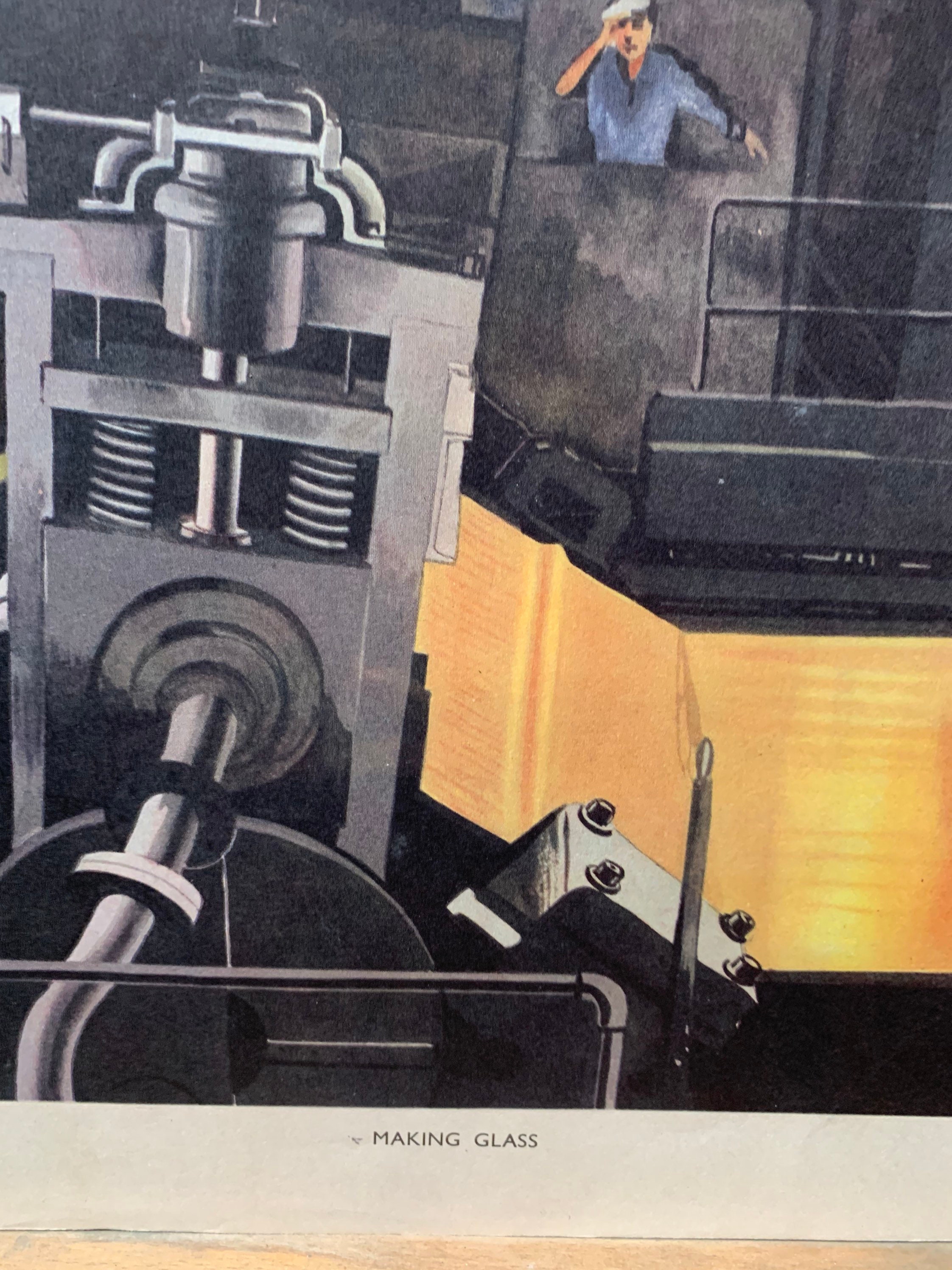 Vintage School Poster, Retro School Poster, Making Glass Poster ...