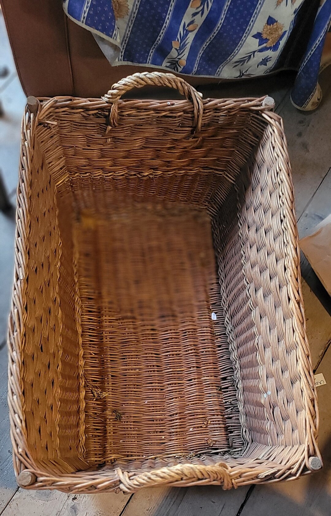 Vintage Log Basket, Large Basket, Storage Basket, Log Storage Basket ...