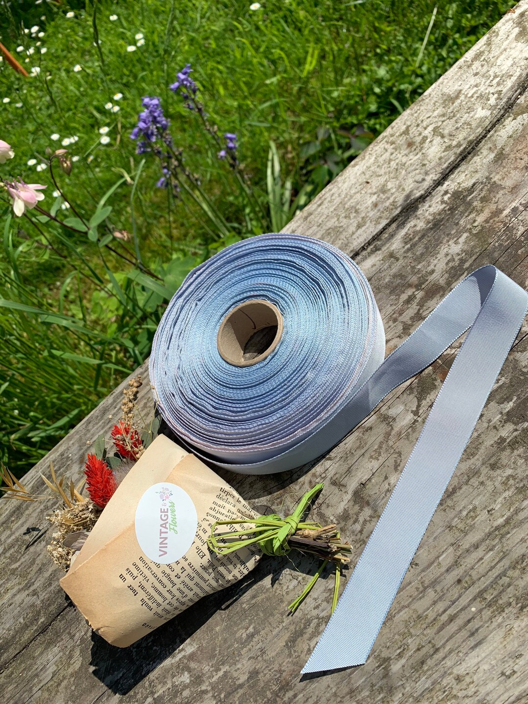 Vintage Light Blue Ribbon - 2 Meter Minimum - Etsy Österreich
