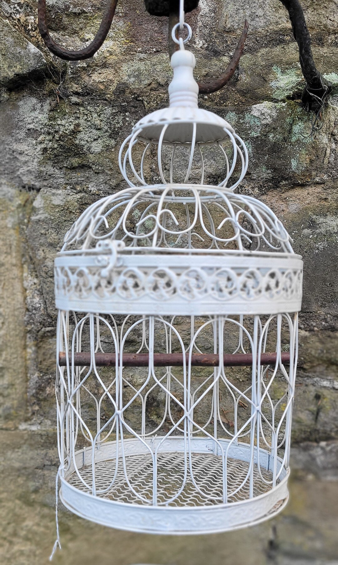White Birdcage, Vintage Birdcage, Metal Birdcage, Round Birdcage - Etsy