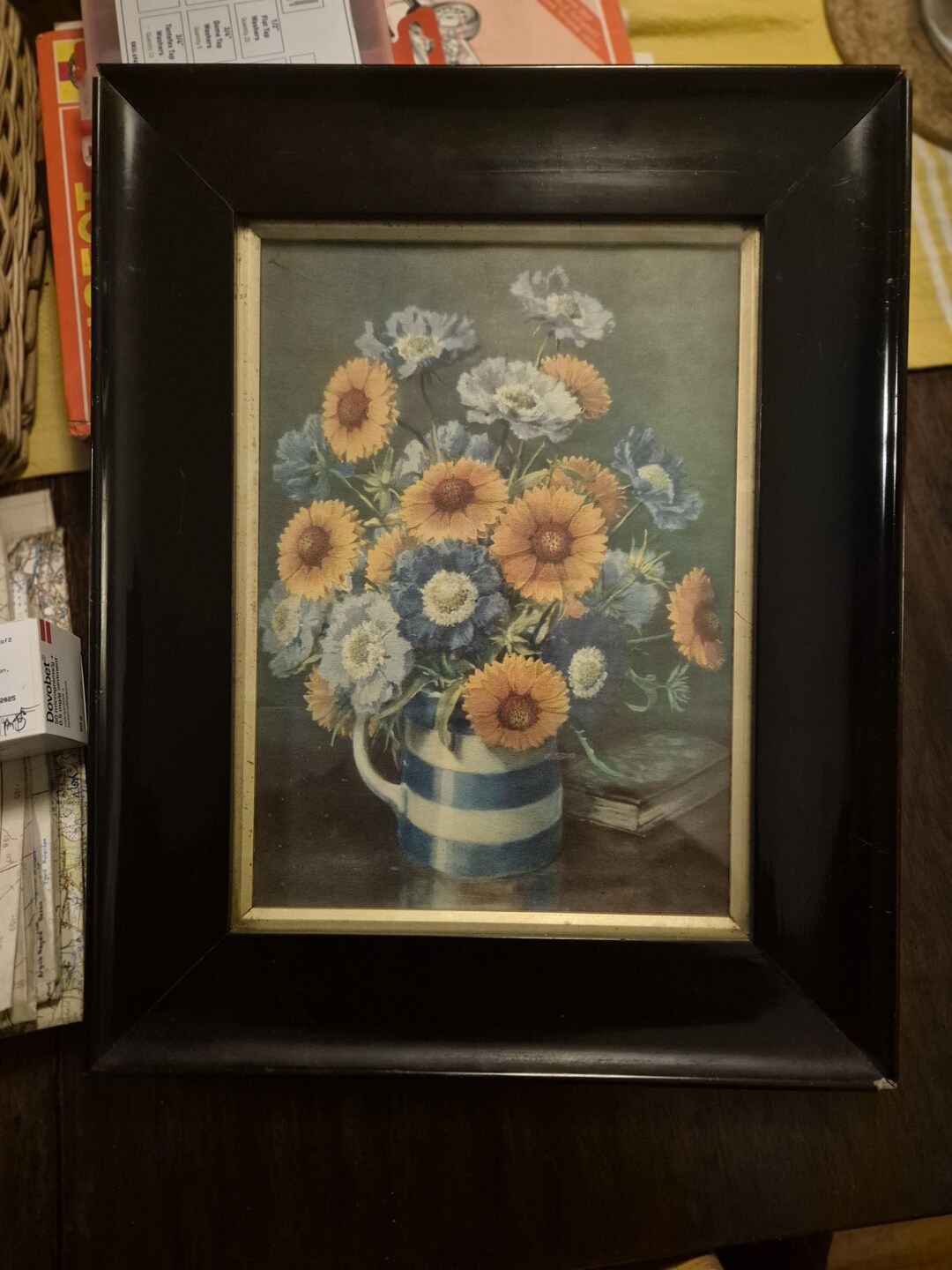 Vintage Picture, Still Life, Cornishware Jug - Etsy
