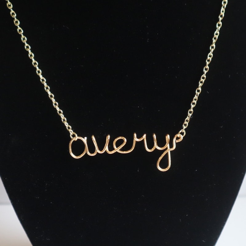 Wire Name Necklace - Etsy