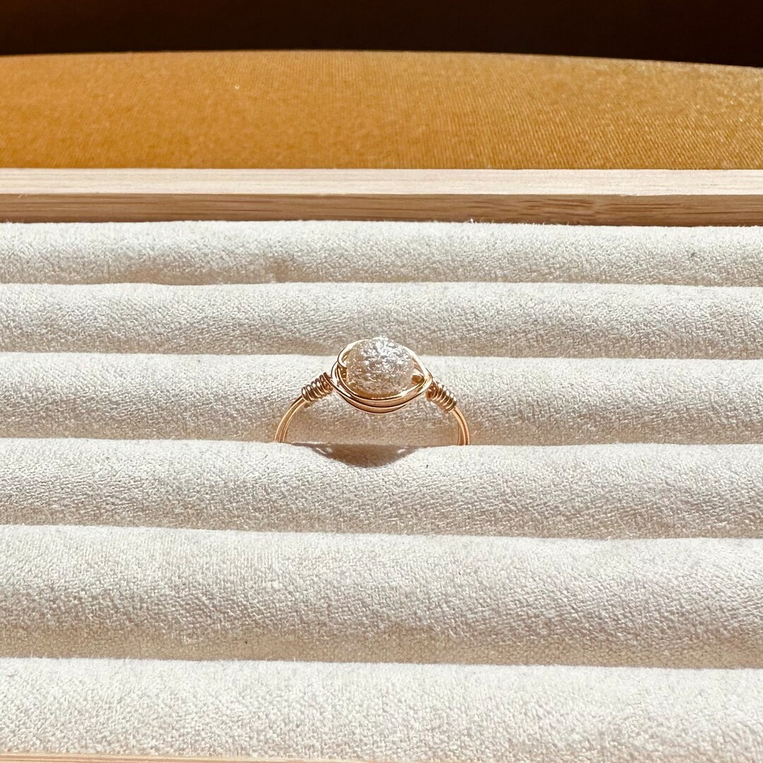 Dusty Pearl Wire Wrapped Ring - Etsy