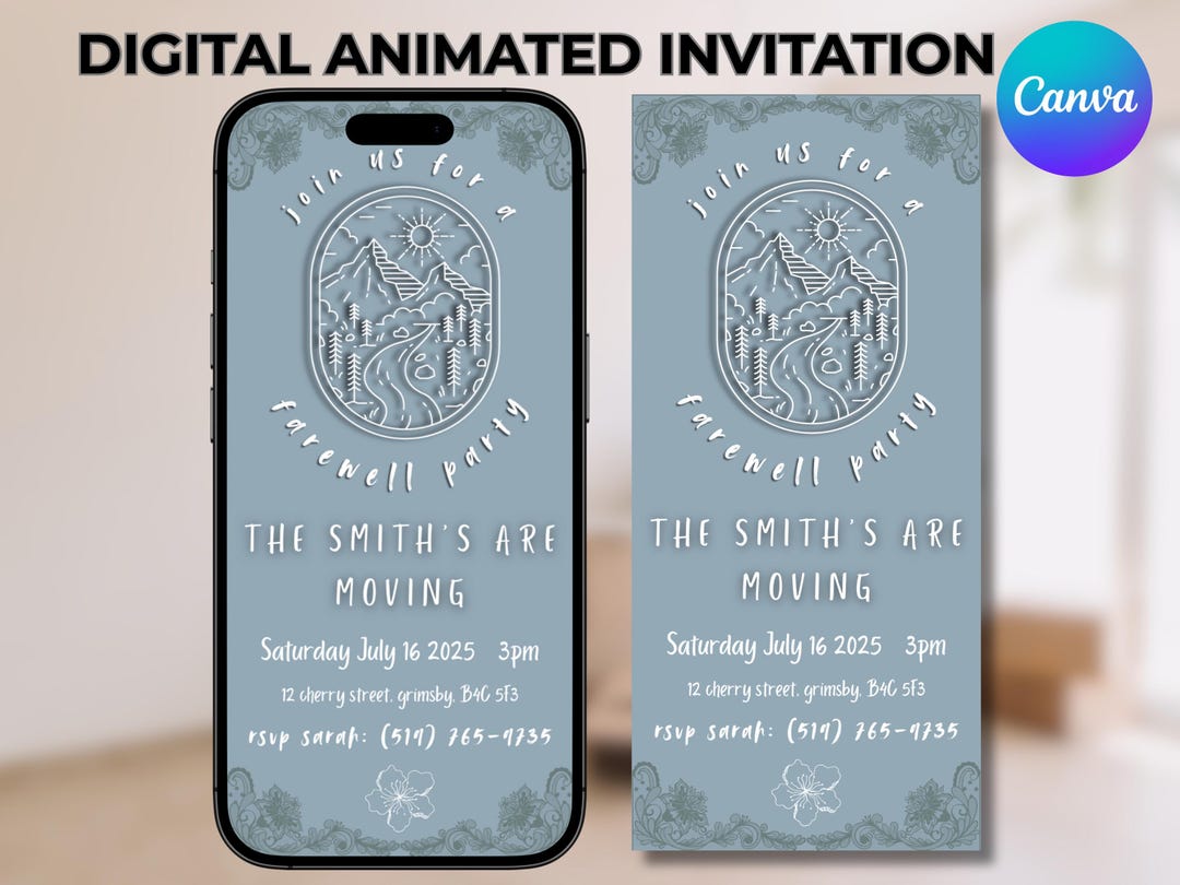 Editable Going Away Party Invitation: Bon Voyage Farewell Template ...