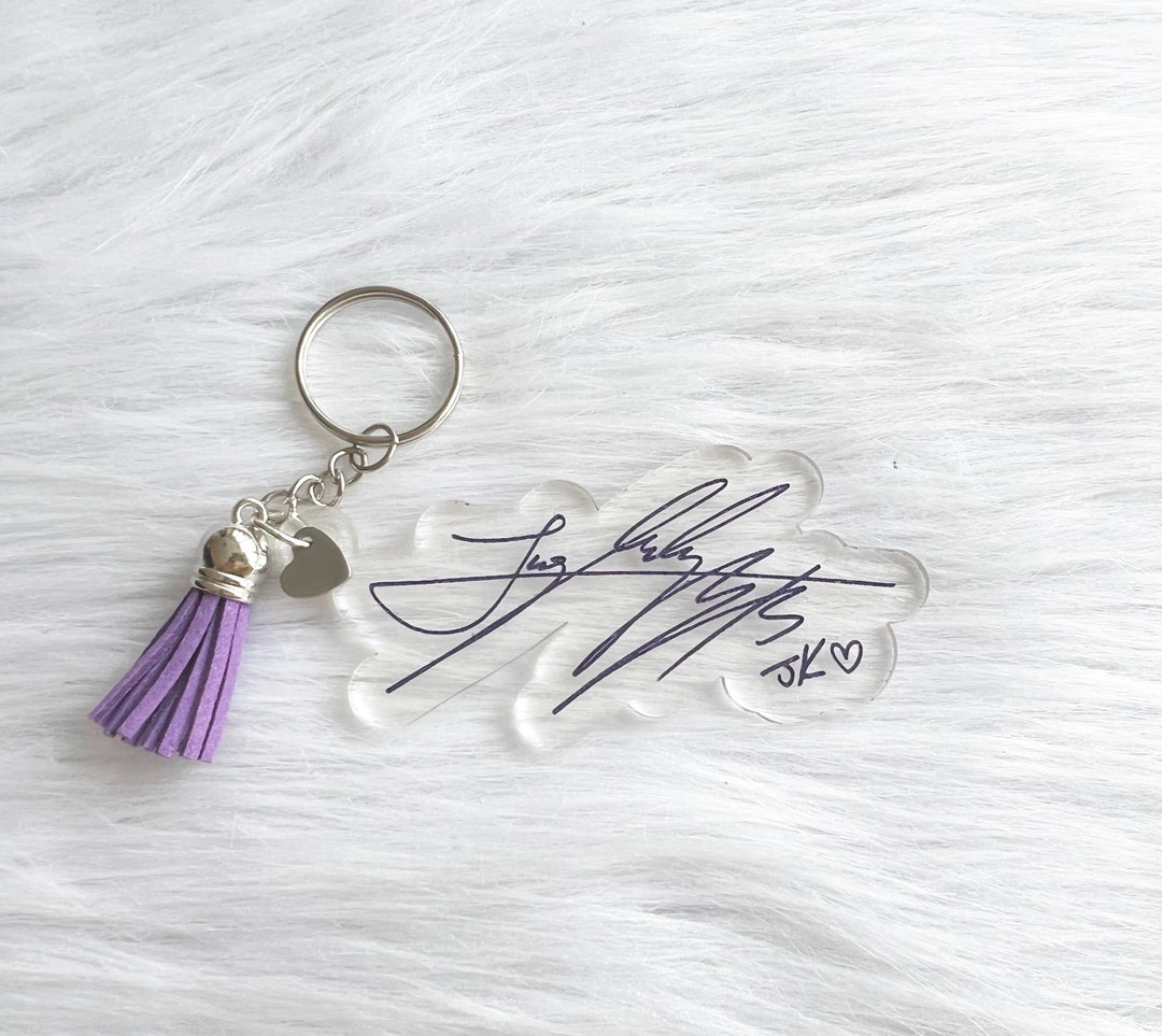 BTS Jungkook Autograph Keychain, BTS Bias Keychain, BTS Keychain, Bts ...