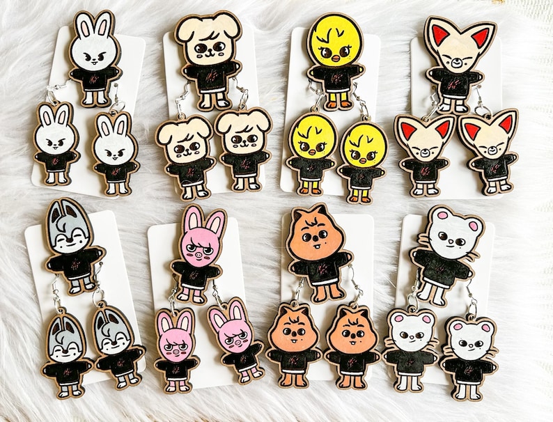 Stray Kids Skzoo Earrings Stray Kids Skzoo Pins Stray Kids - Etsy