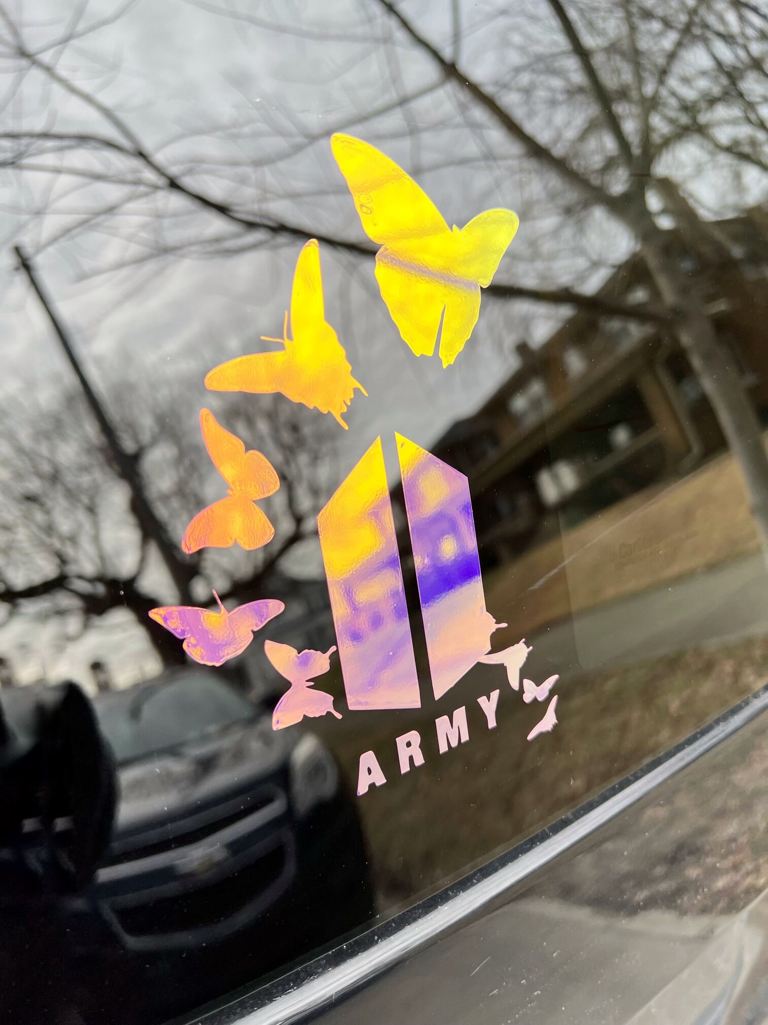 BTS ARMY Butterfly Logo Car Decal BTS Car Decal Army Car - Etsy