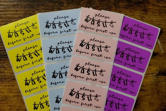 Please Wash Before Use Stickers Small Business Clothing - Etsy