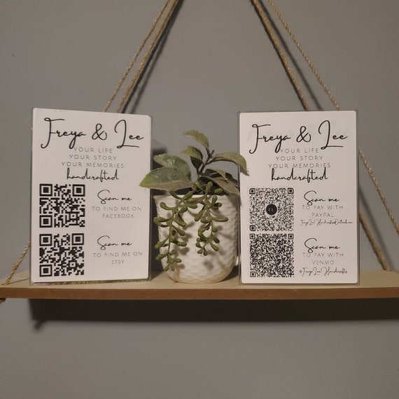 QR Code Shop and Pay Acrylic Sign Craft Show Scan to Shop | Etsy