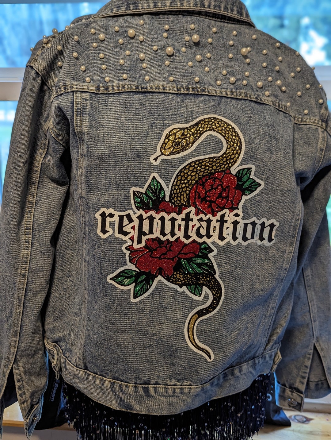 Taylor Swift Reputation Album Jean Jacket - Eras Tour Outfit, Snake ...