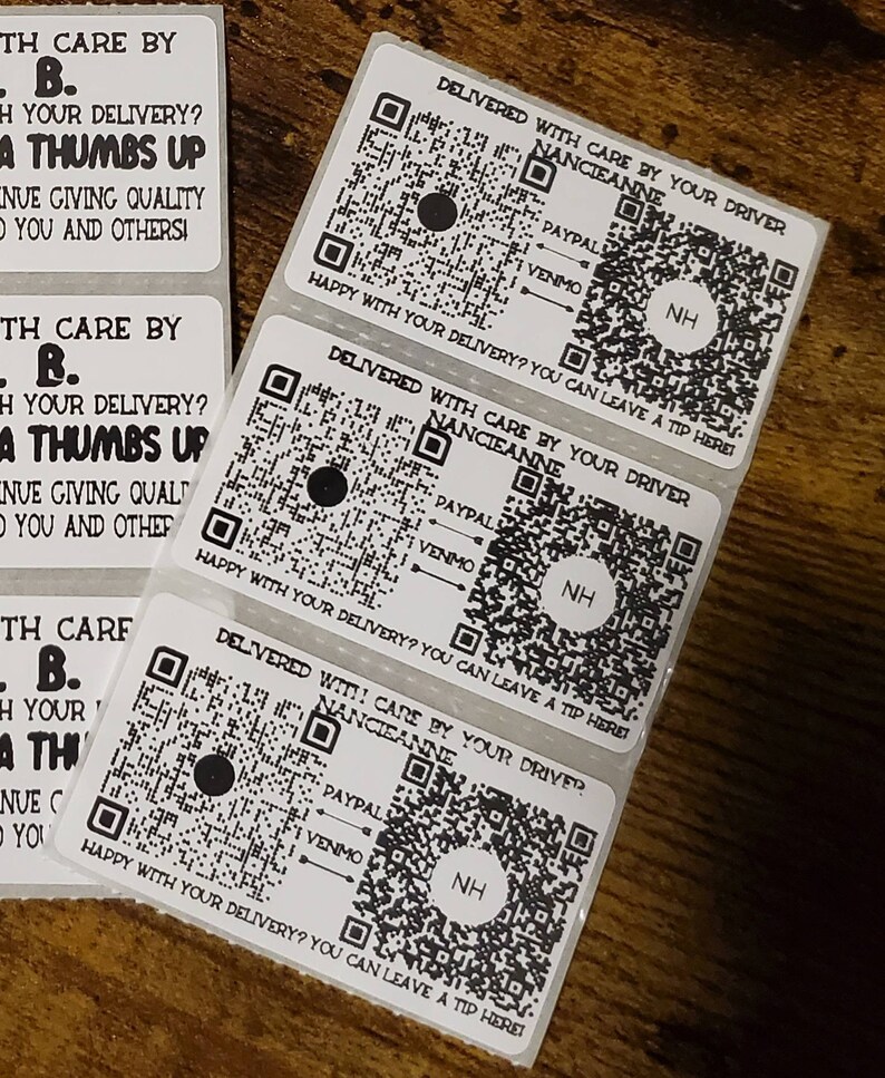 Scan to Tip QR Code Happy With Delivery Sticker Uber Eats - Etsy