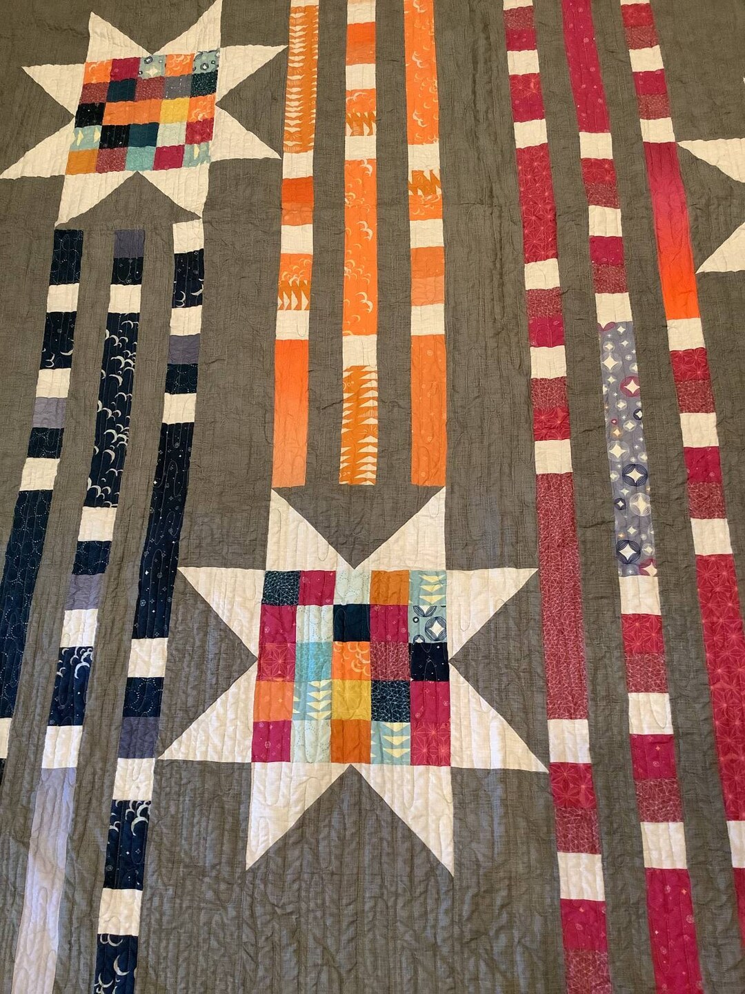 Handmade Quilt Bed Quilt Bright Quilt Custom Quilt Wedding Gift Baby ...