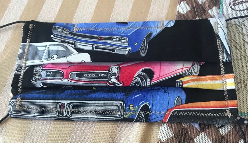Adult Size Surgical Style Muscle Car Face Mask - Etsy