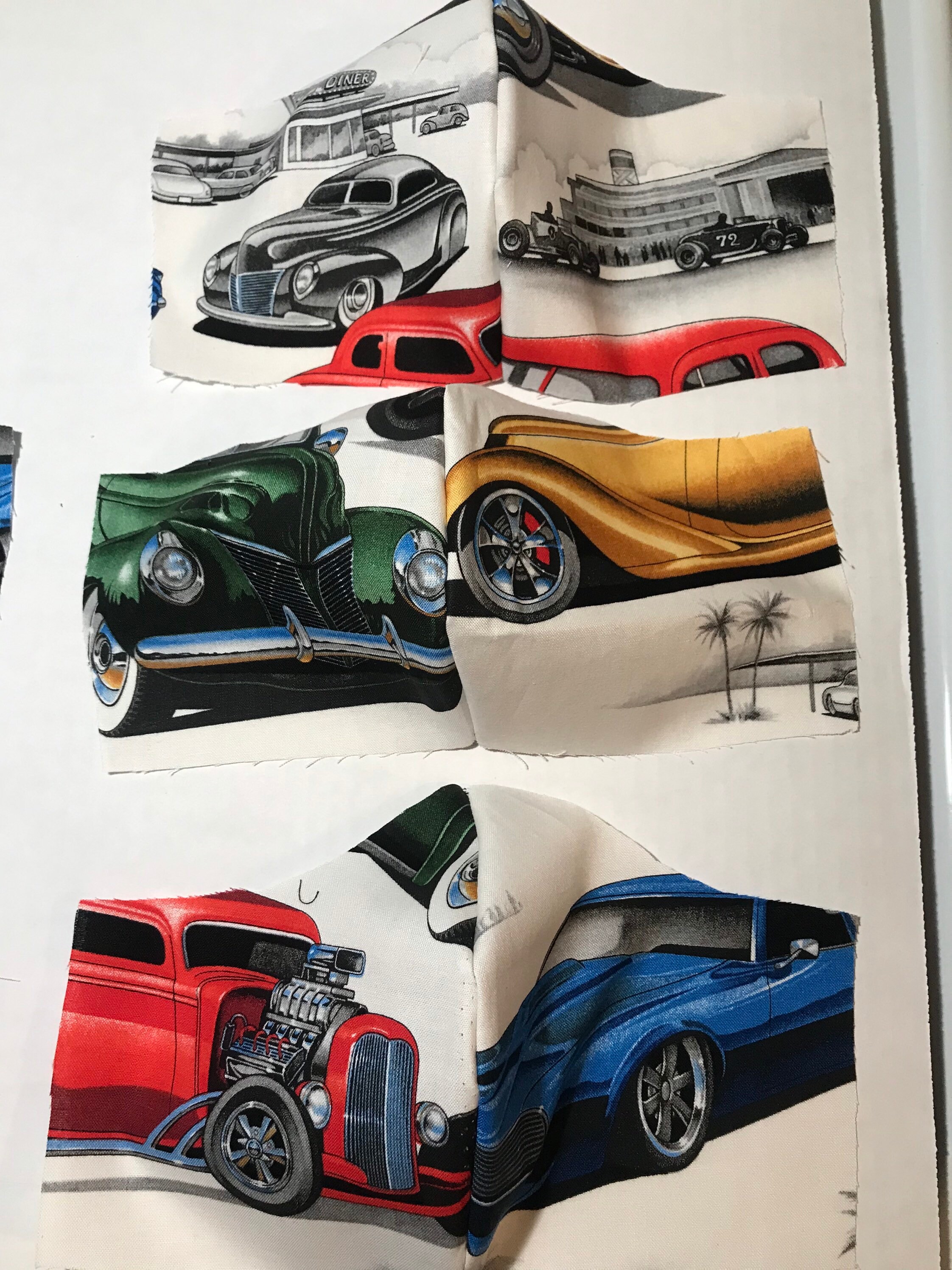 Mixed Muscle Car Hot Rod Adult Fitted Face Mask. - Etsy