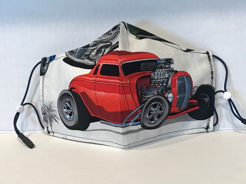 Red Hot Rod Adult Dust Style Face Mask - Etsy