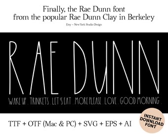 Rae Dunn Font - Etsy