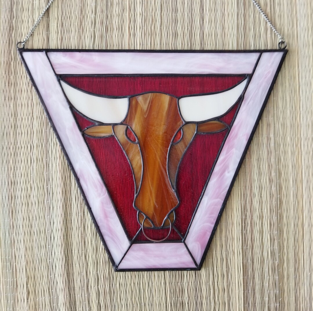 Good Taurus. Stained Glass is divine Light and in Your Home. - Etsy