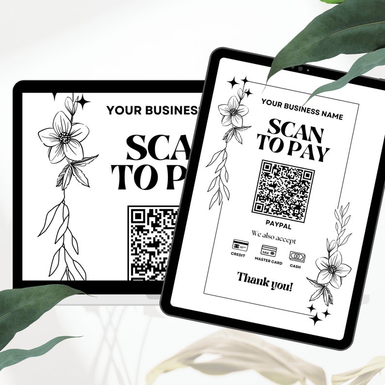 Aesthetic Payment QR Code Template | Customize & Print | Printable ...