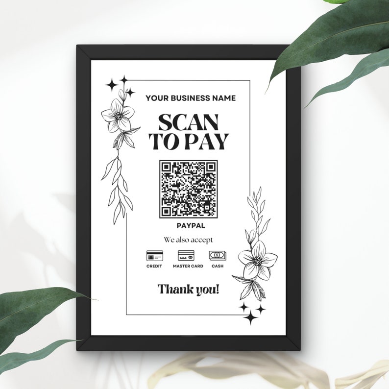 Aesthetic Payment QR Code Template | Customize & Print | Printable ...
