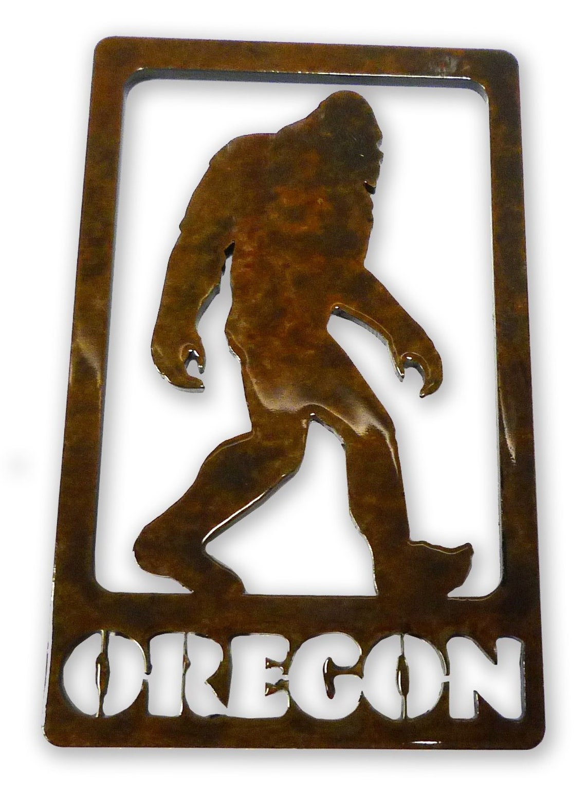 Bigfoot in Frame With Oregon Magnet Outdoor Bigfoot Gifts | Etsy
