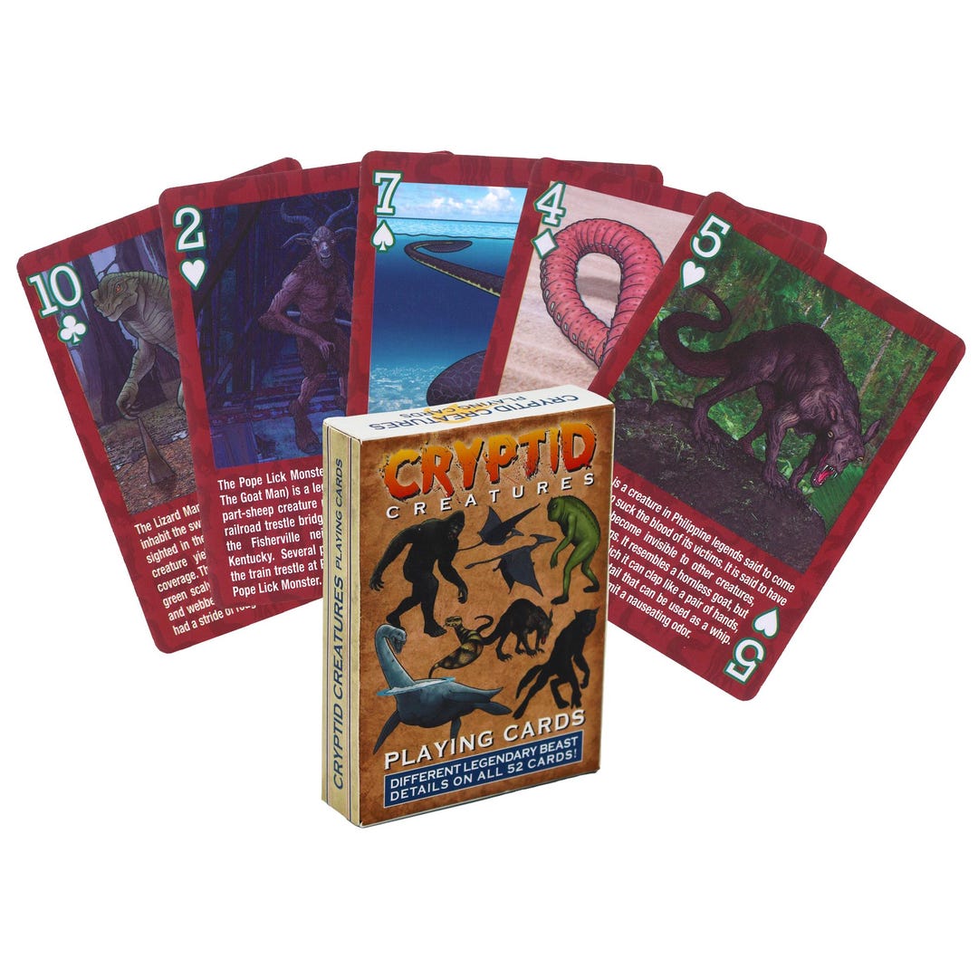 Cryptid Creatures Playing Cards - 52 Card Deck - Etsy
