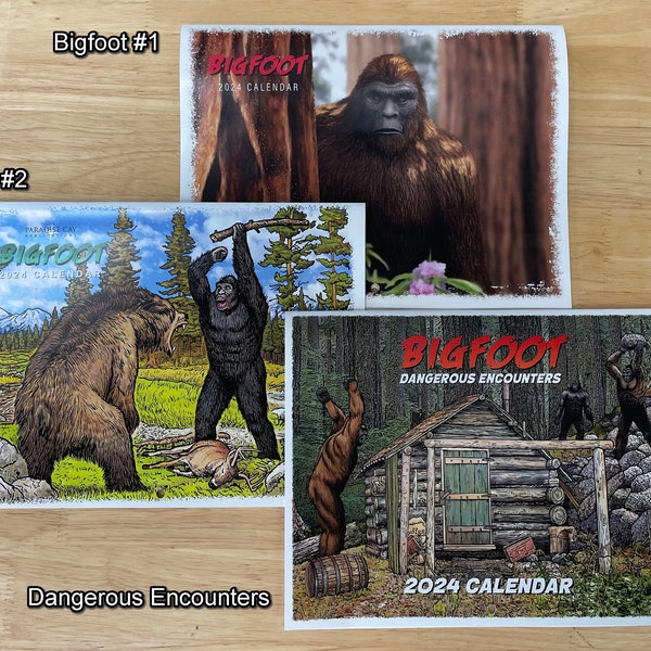 Sasquatch Calendar 2024 - Etsy