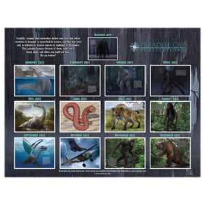 2025 Bigfoot Calendar, Sasquatch, Cryptid Creatures, Paranormal Monster ...