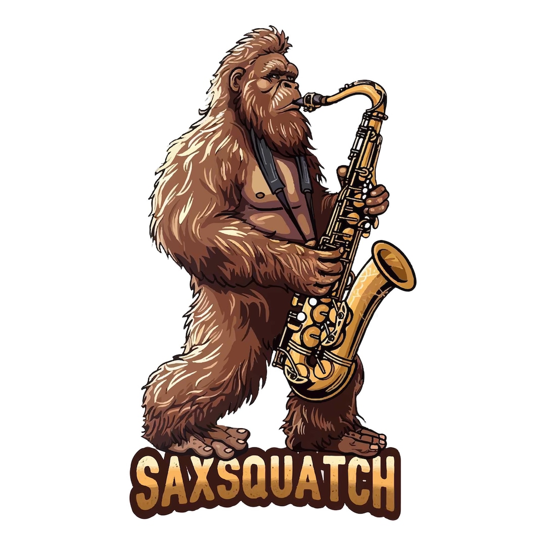 Sax Squatch Bigfoot Vinyl Sticker - Etsy