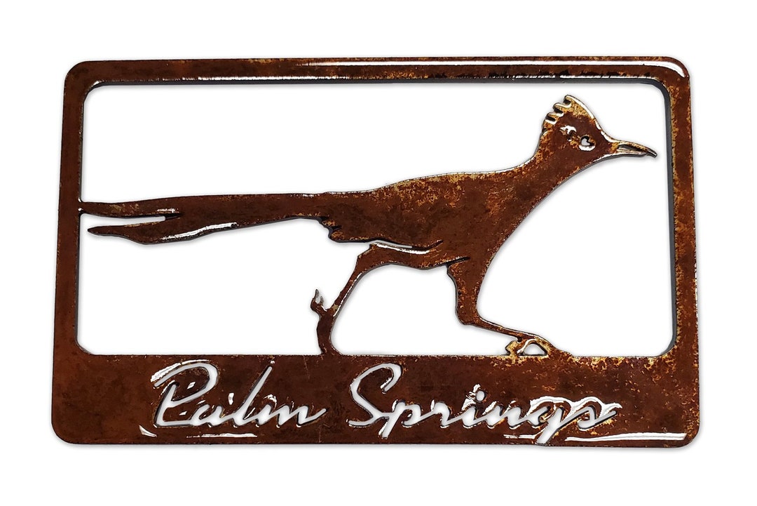 Roadrunner With Palm Springs Magnet - Outdoor Bigfoot Gifts, Made in ...