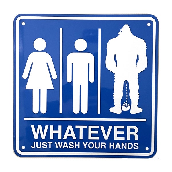 Restroom Sign Bigfoot - Etsy