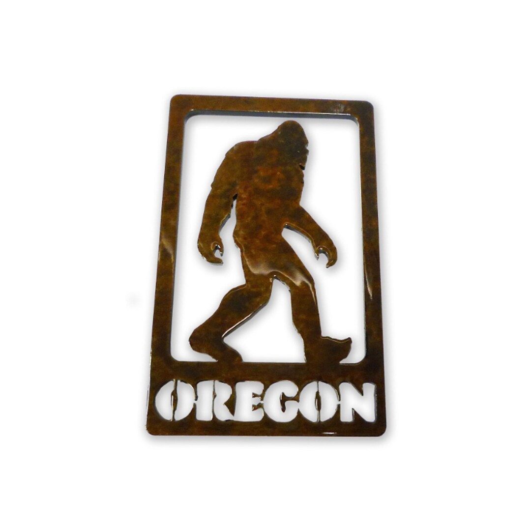 Bigfoot in Frame With Oregon Magnet - Outdoor Bigfoot Gifts, Made in ...