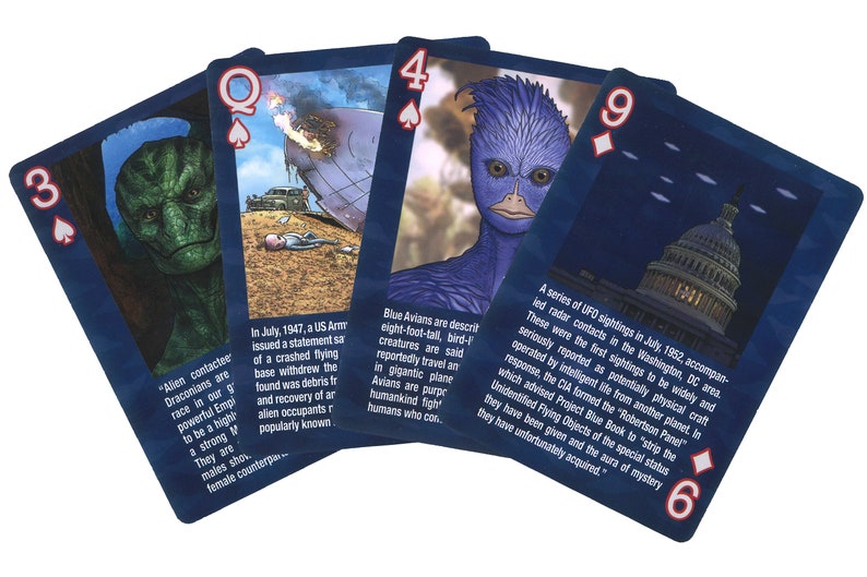 Ufos and Aliens Playing Cards - 52 Card Deck - Ufology - Etsy