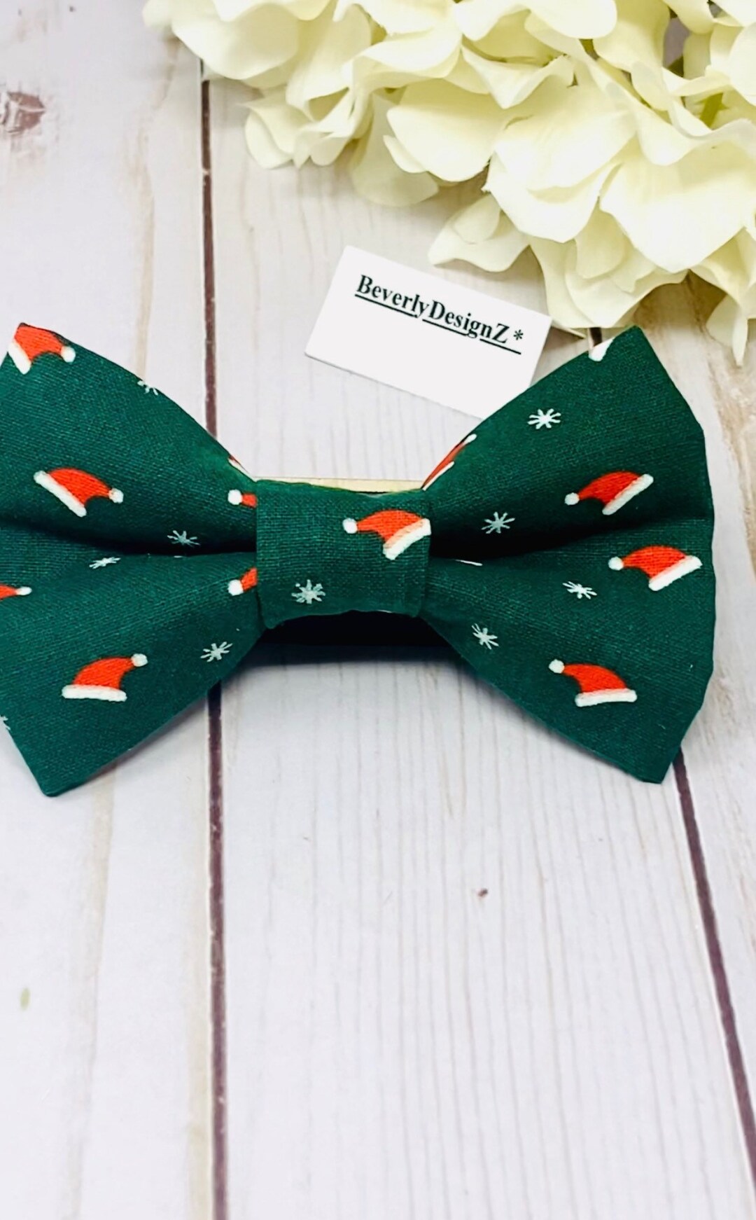 Christmas Dog Bowties, Green Bow Tie for Dogs, Christmas Gift for Puppy ...