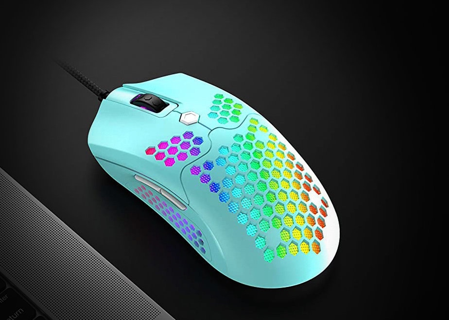 LED Rainbow Teal Custom Gaming Mouse TheGameGalaxy | Etsy