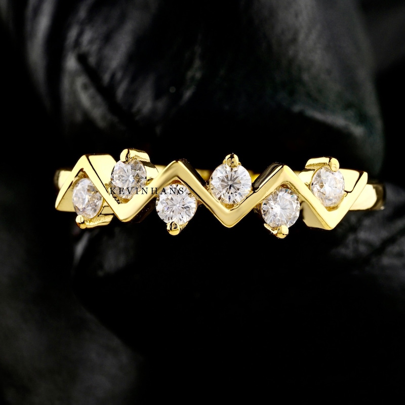 Zig Zag Ring - Etsy